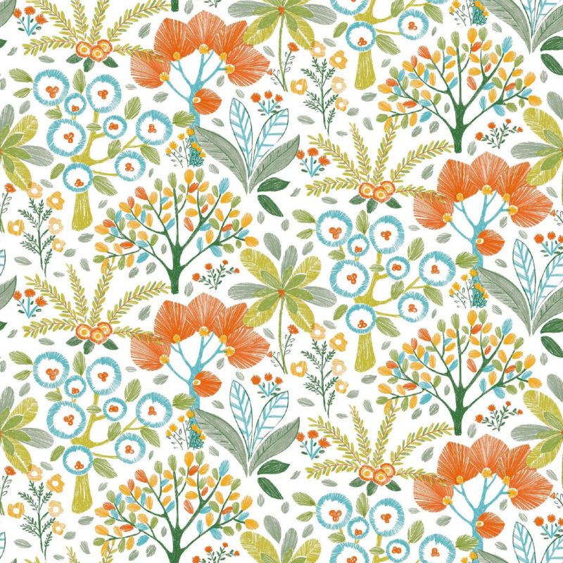 Vahakangas 140cm kukat oranssi • Etola